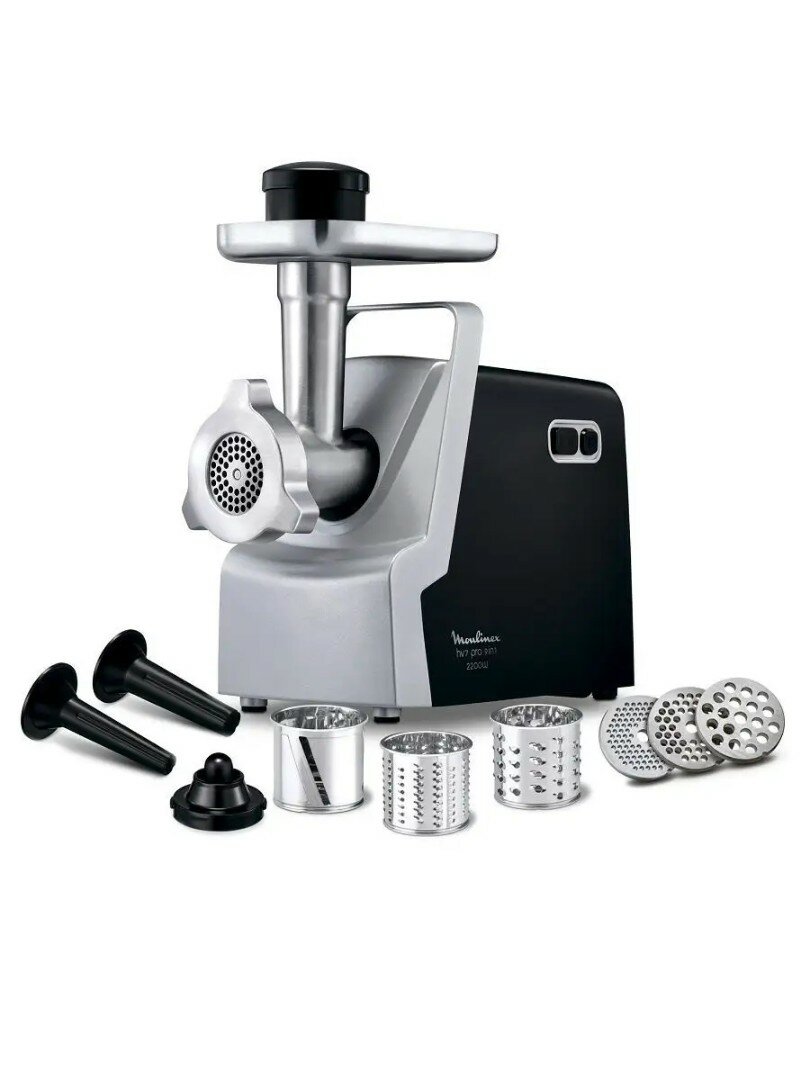 Мясорубка Moulinex HV7 ME 546810, черный/серебристый