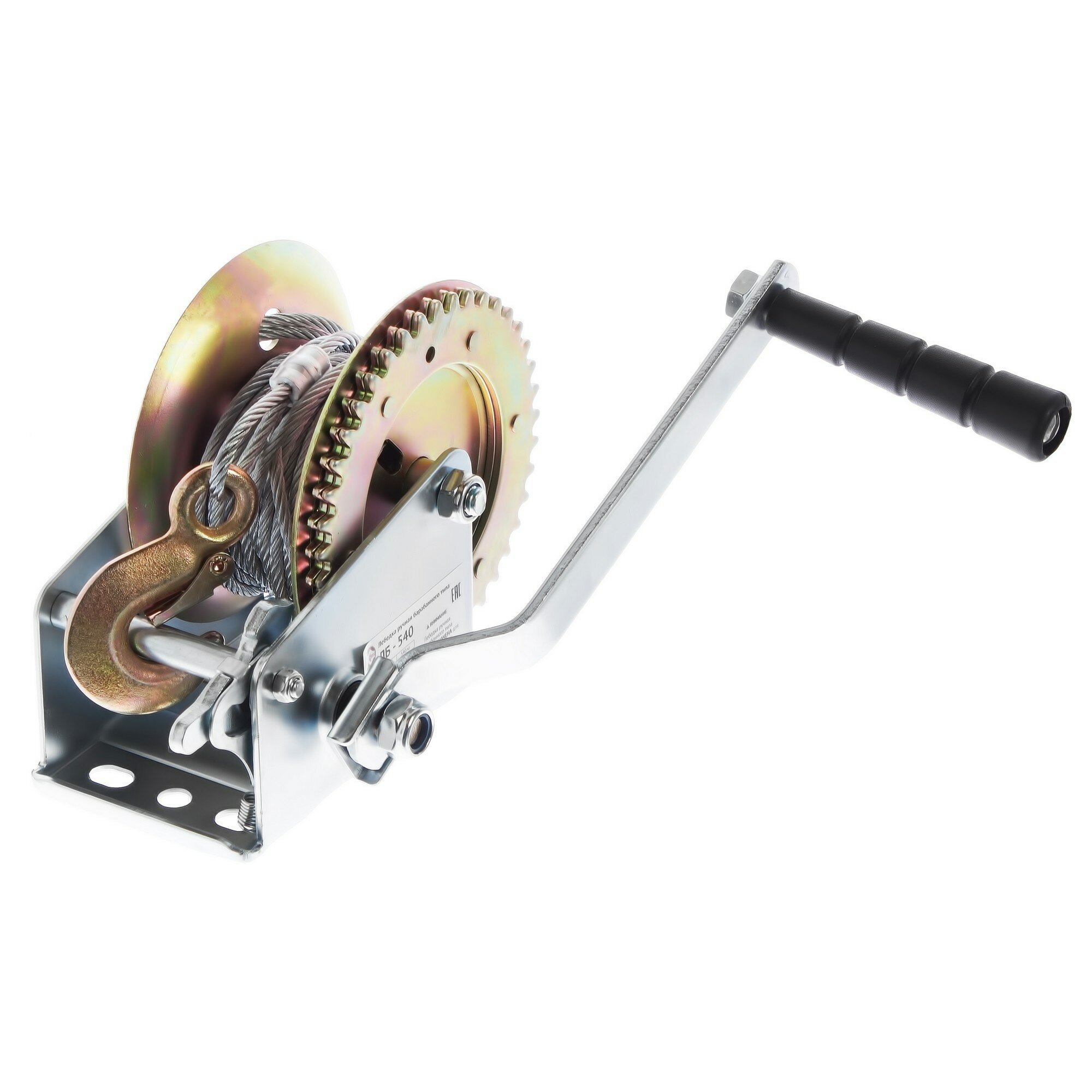 Лебедка ручная Калибр ЛБ-540, грузоподъемность 540 кг калибр