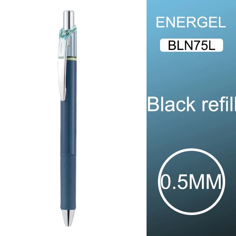 Гелевая ручка Pentel Energel Clena BLN75L 0,5 мм black refill