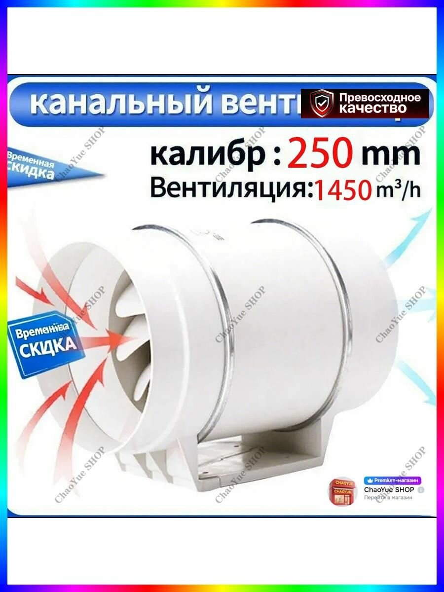 Вытяжной вентилятор 100-200 мм с механическим управлением из пластика