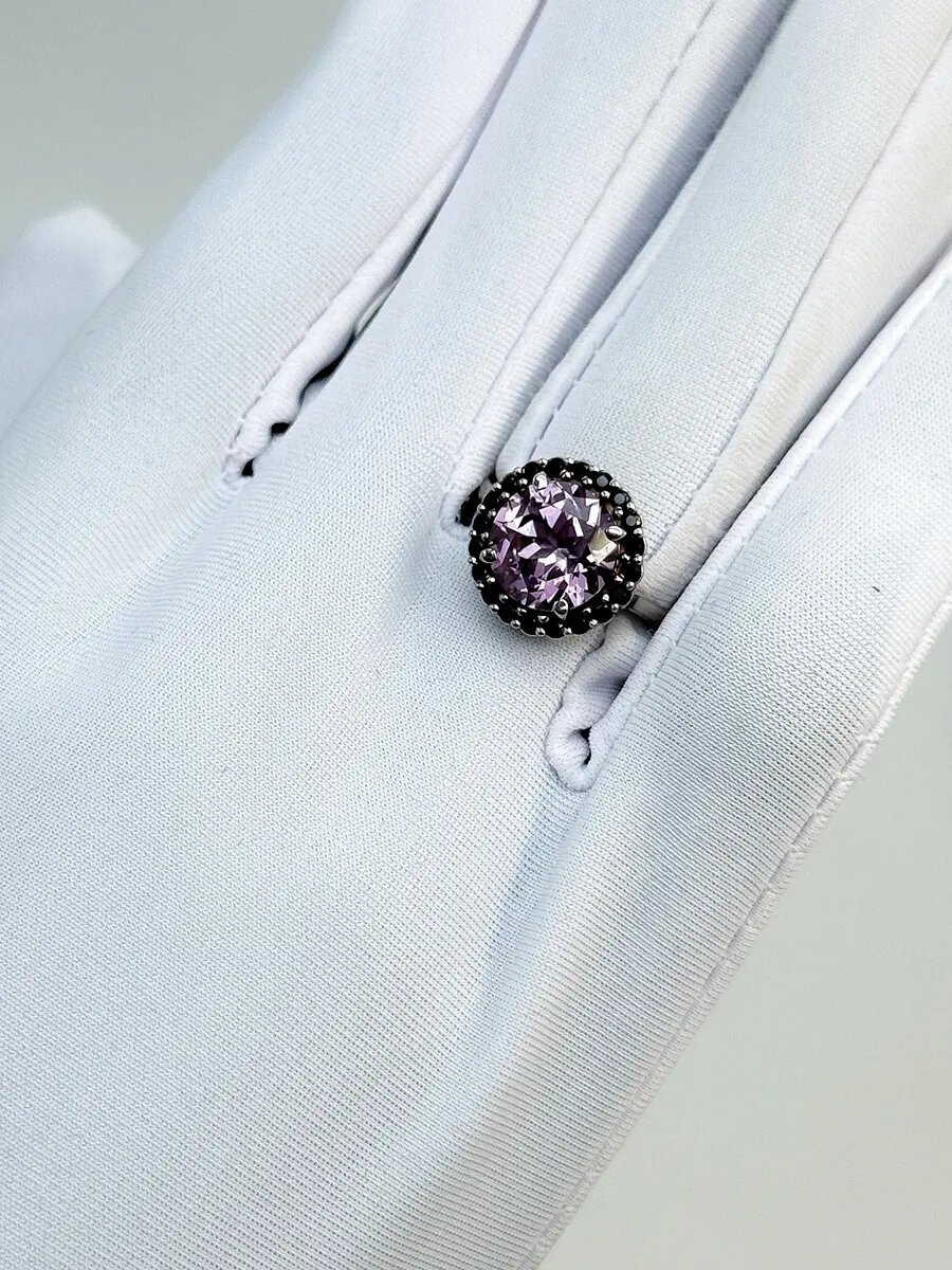 Кольцо, шпинель, александрит синтетический