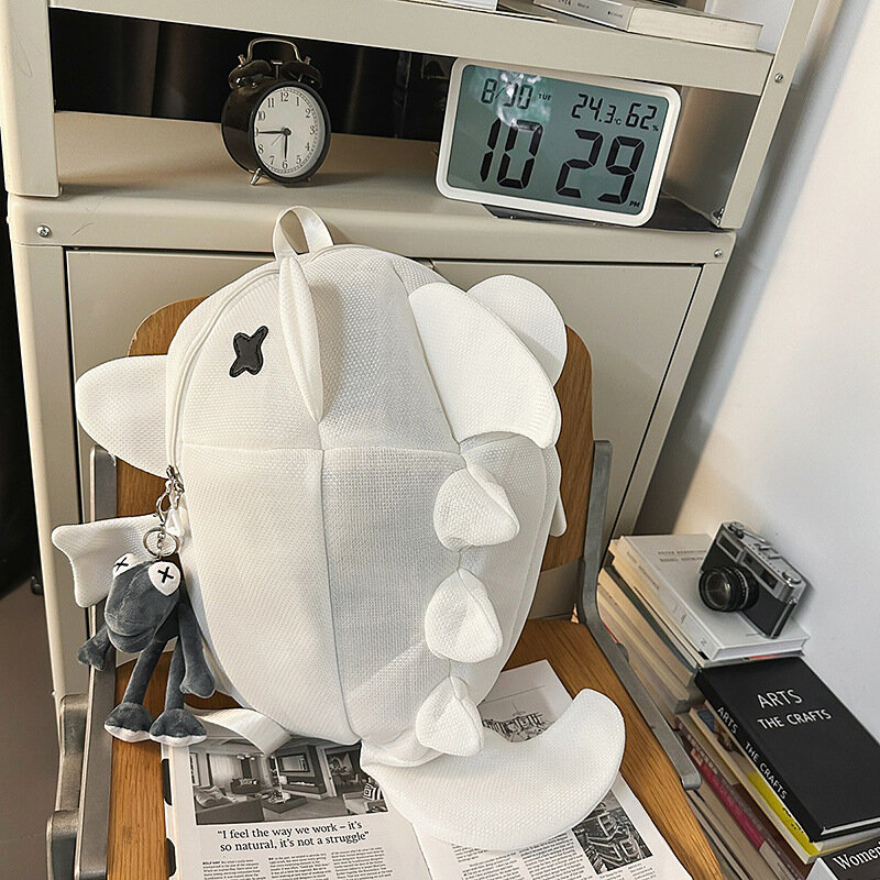 Модный рюкзак в стиле "акула" для мужчин, американский рюкзак для велоспорта в стиле High Street, уникальный дизайн, персонализированный креативный рюкзак для женщин.