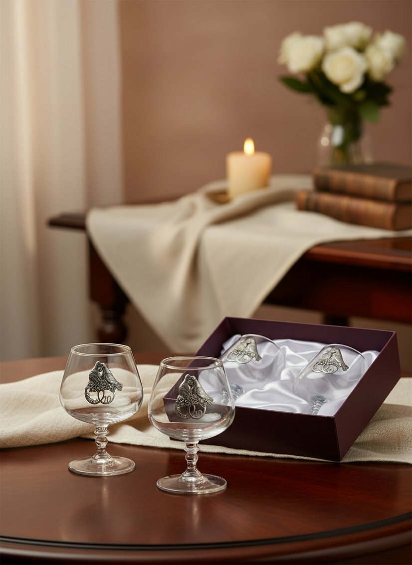 Набор бокалов для бренди 10 лет свадьбы