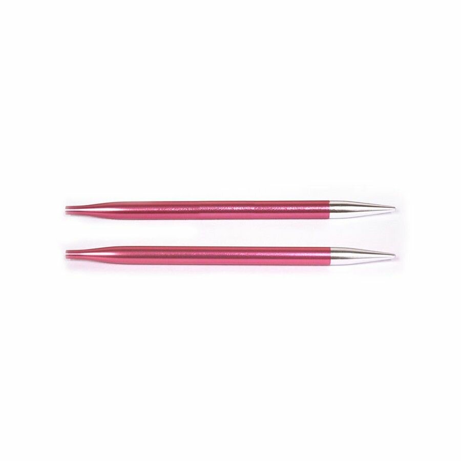 Спицы KnitPro "Zing" (съёмные, круговые), диаметр 6,5 мм, алюминий, цвет коралловый