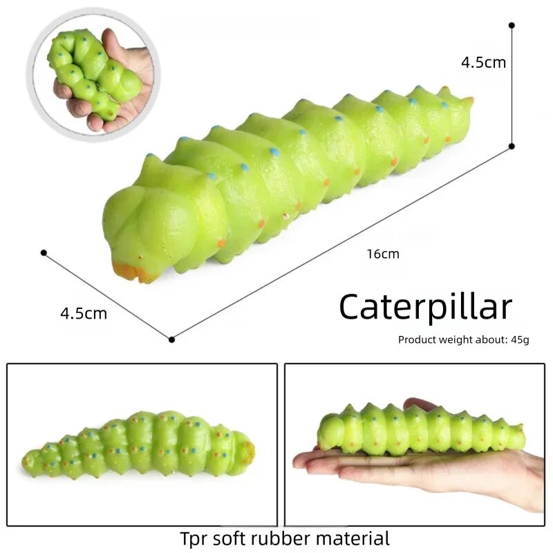 Oenux фигурки насекомых и животных Зеленый, Caterpillar