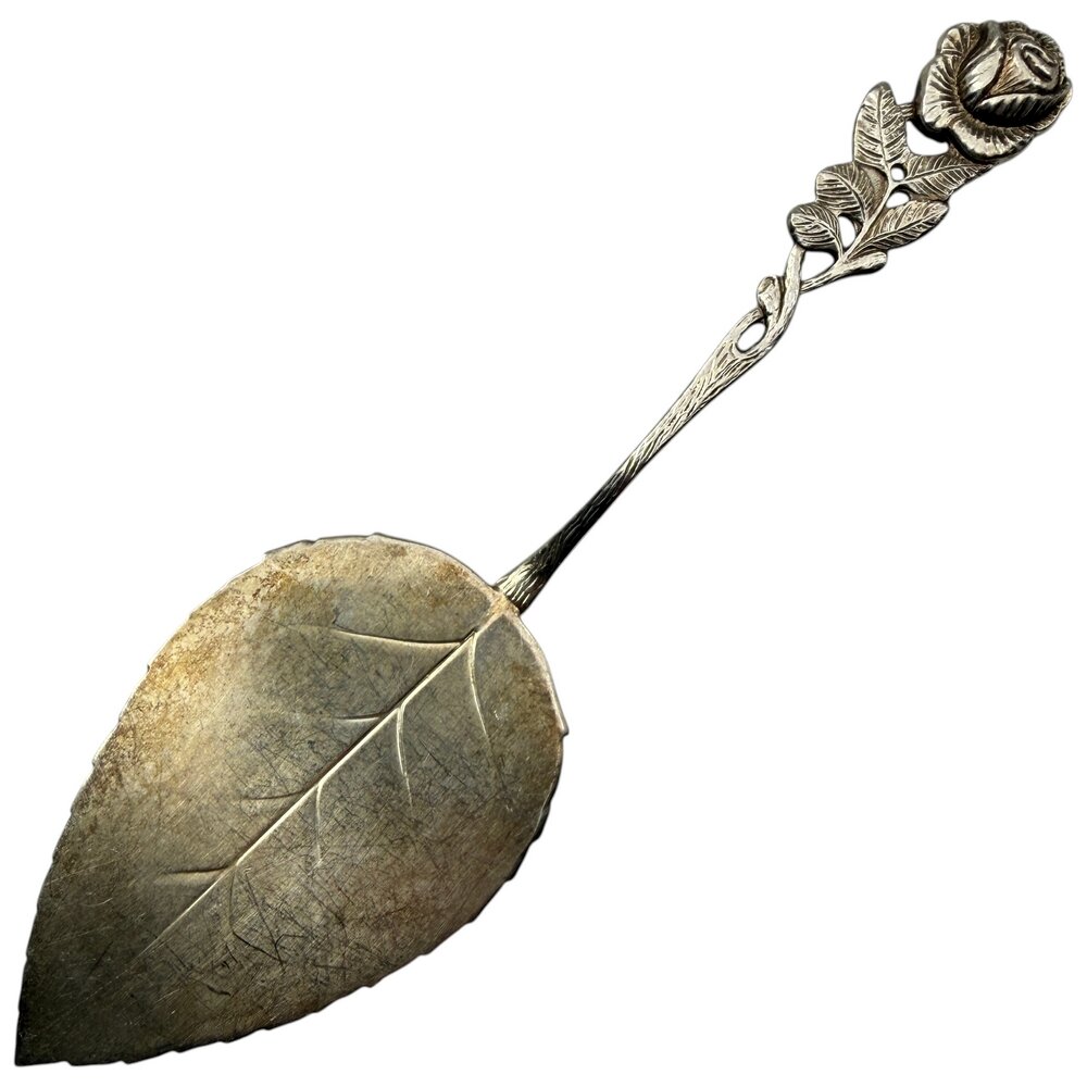 Лопатка сервировочная "Хильдесхаймская роза", 20 см, посеребрение, 1970-1980 гг, Antiko, Германия