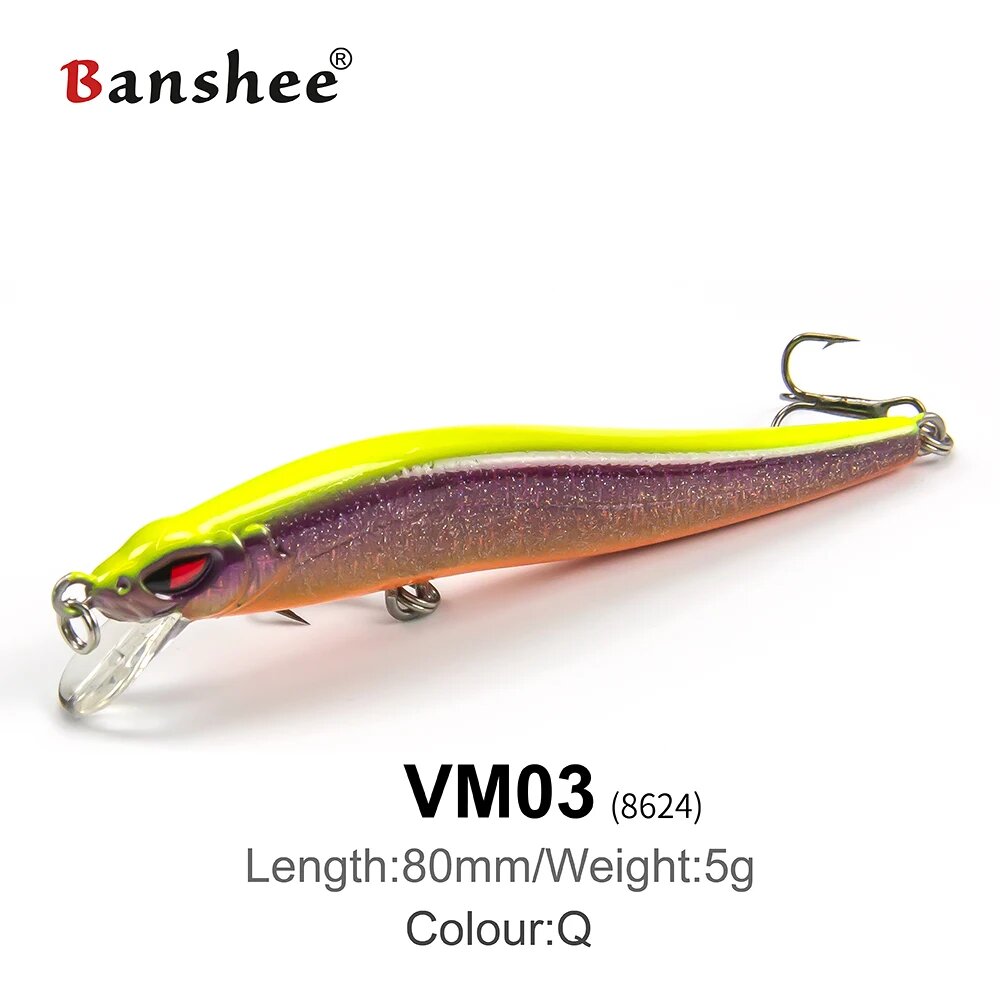 Banshee VM03 86 мм 5g жесткий воблер для ловли щуки окуня