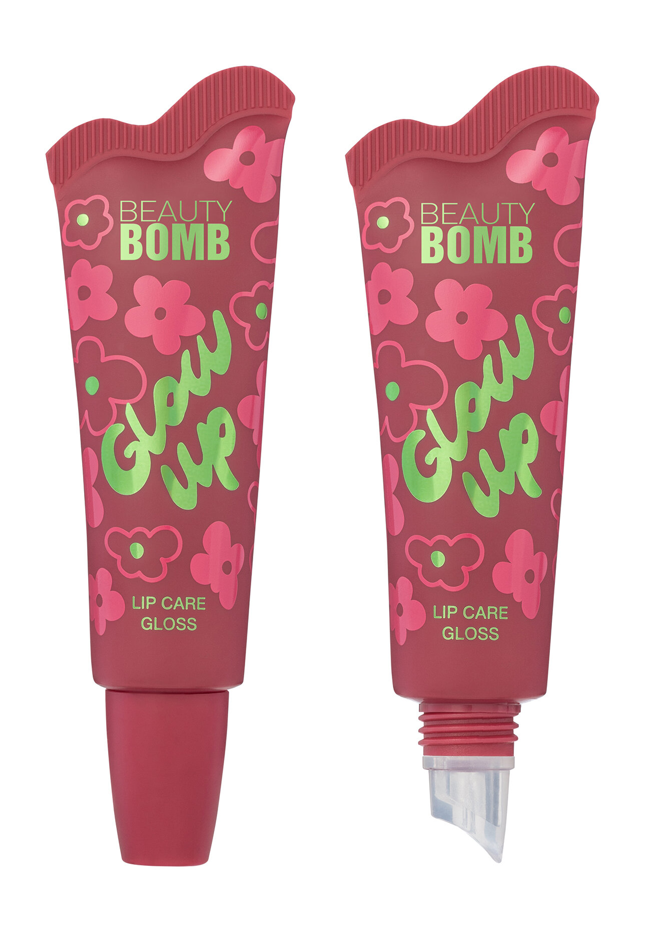 BEAUTY BOMB Блеск-уход для губ Glow Up, 10 мл, 03 Полупрозрачный Ягодно-фиолетовый