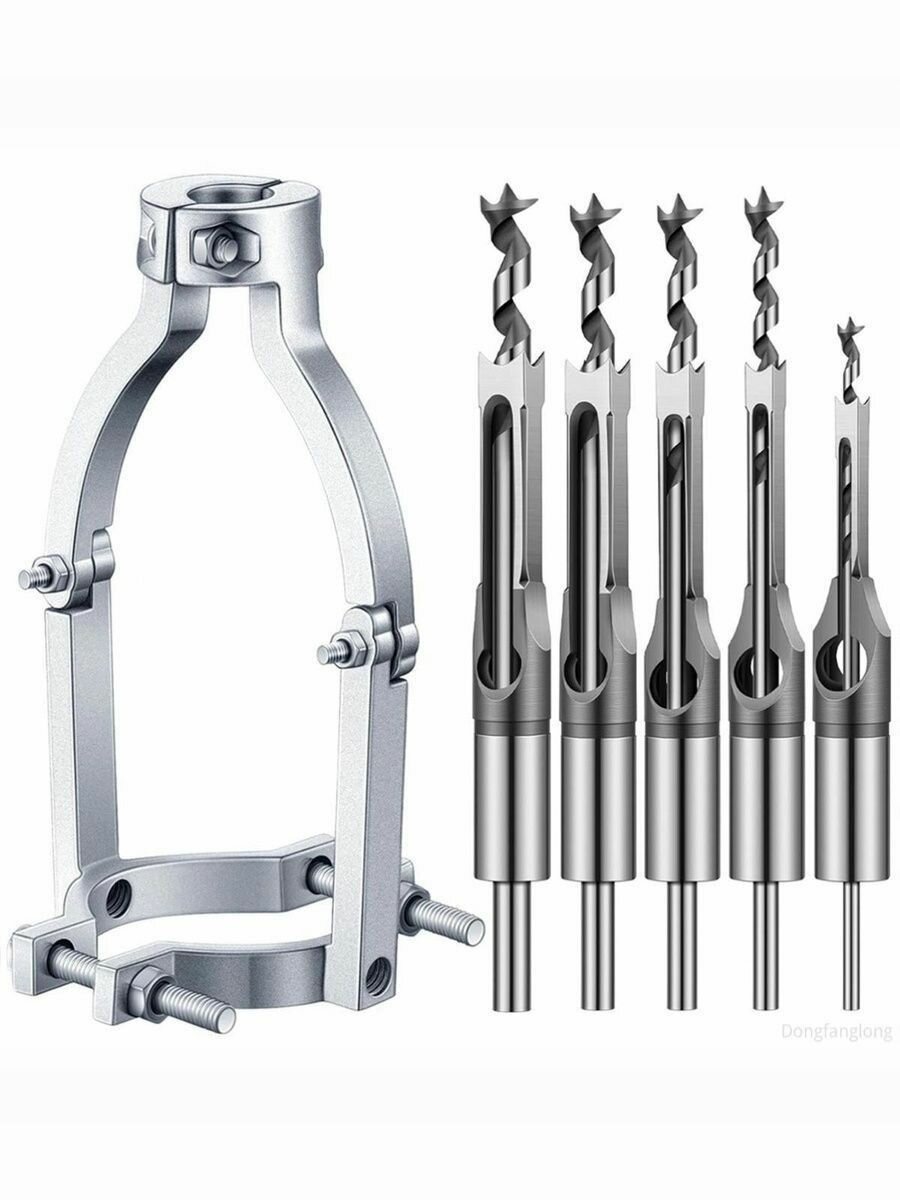 Адаптер и набор сверл для квадратных отверстий