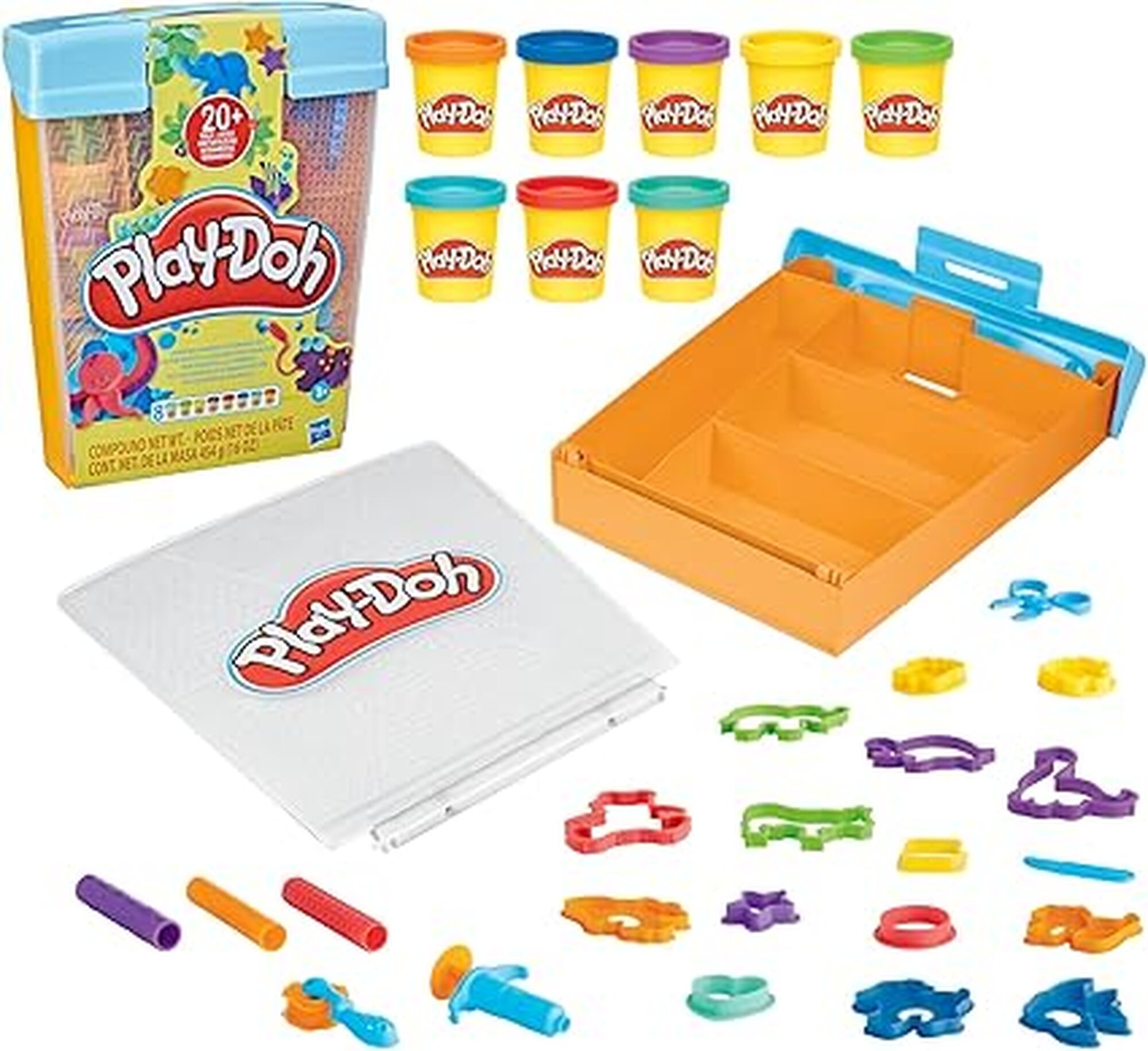 Игровой набор для лепки Play-Doh Imagine Animals -"Воображаемые животные" с контейнером для хранения - F7381