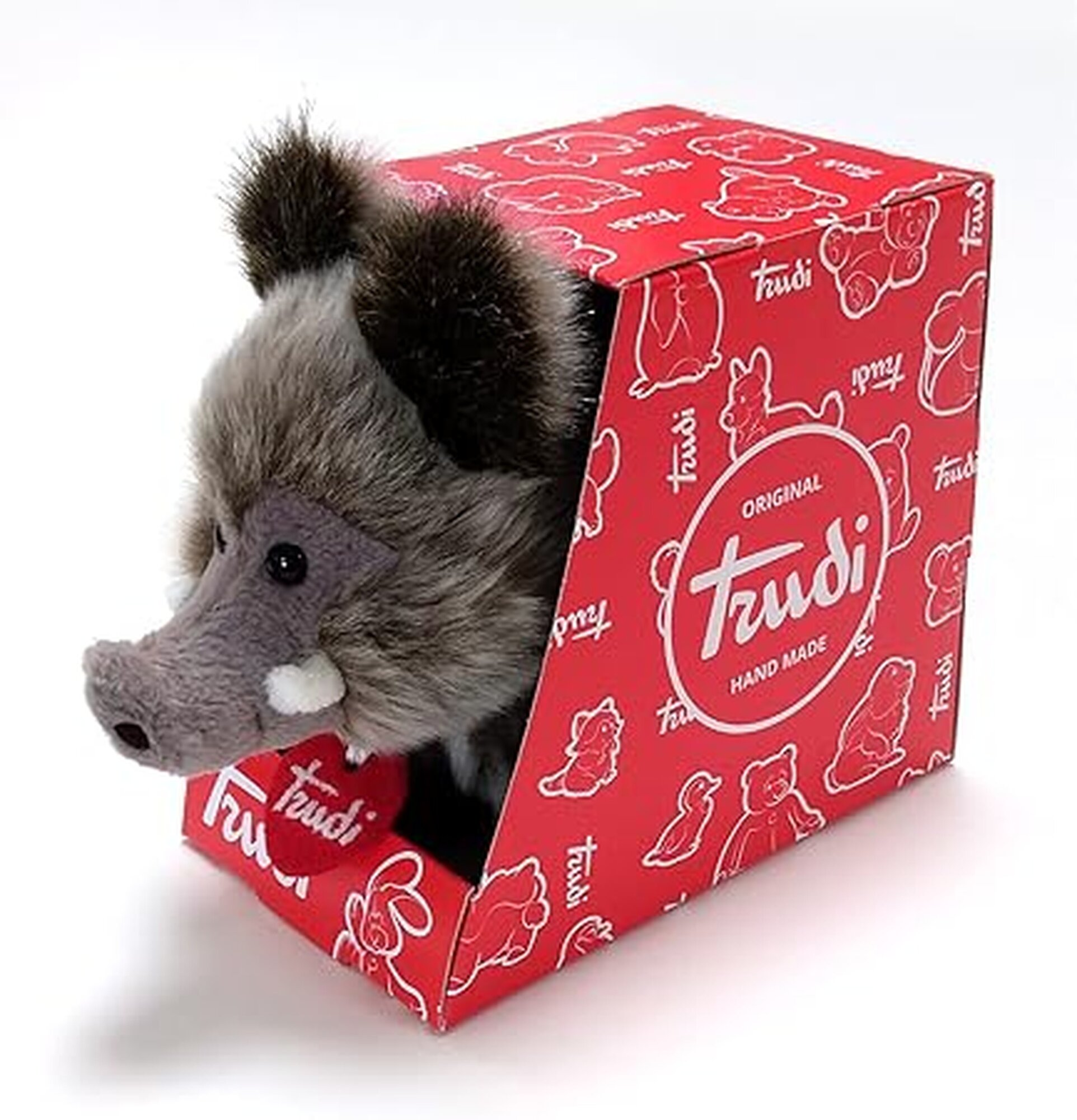 Мягкая игрушка Trudi "Дикий кабан", ручная работа, гипоаллергенный наполнитель, 17см