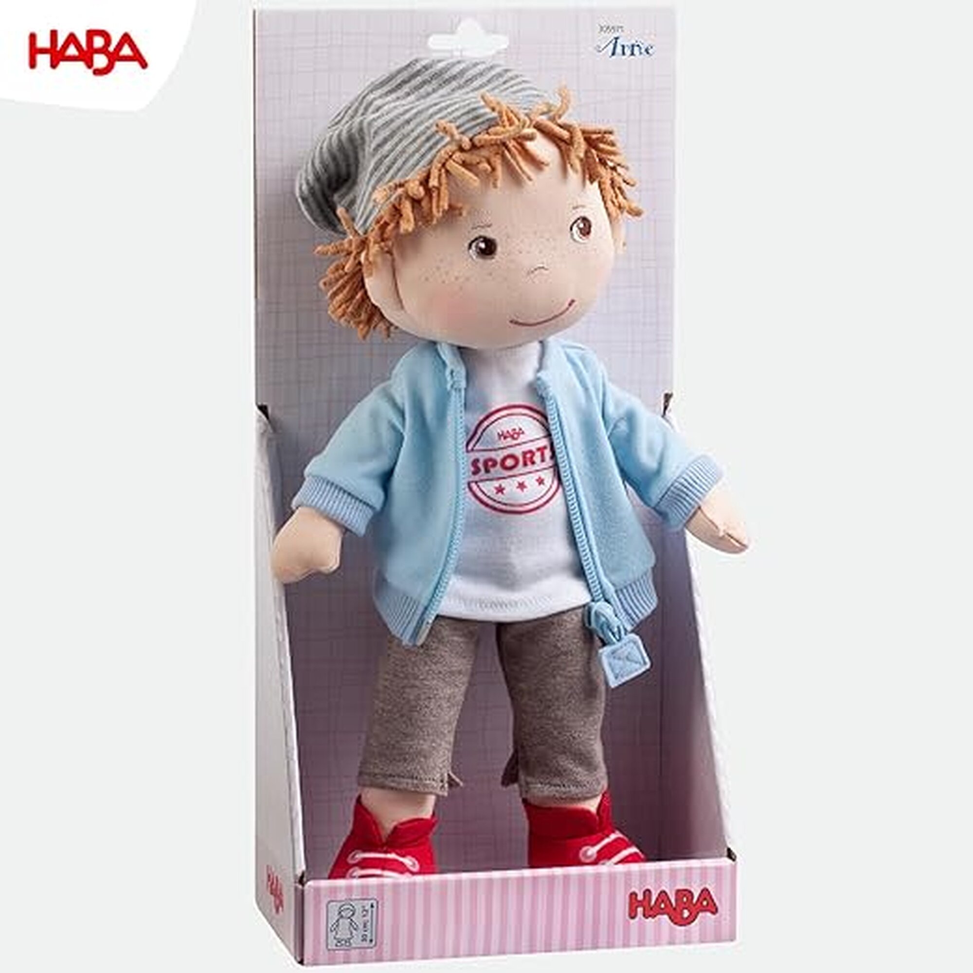 Кукла Haba - Кукла мягкая Арне в спортивном наряде, 30 см - 305971