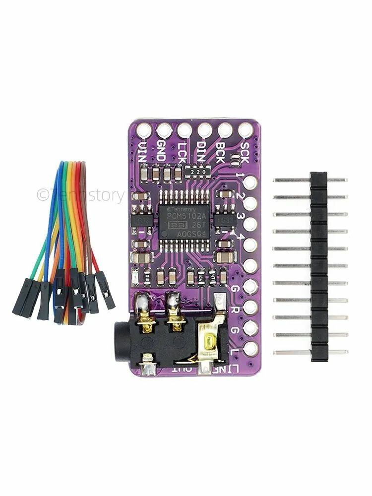 Модуль аудио ЦАП PCM5102A I2S GY-PCM5102, плата декодера для аудиопроектов, подходит для Raspberry Pi и DIY