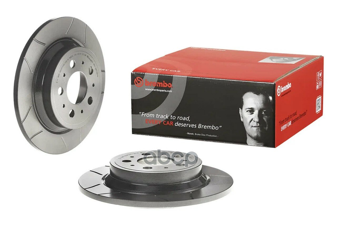 Диск тормозной задн. серии Brembo Max VOLVO S60 I 07/00-04/10 / VOLVO S80 I (TS XY) 05/98-02/08 / V Brembo арт. 08.7765.75