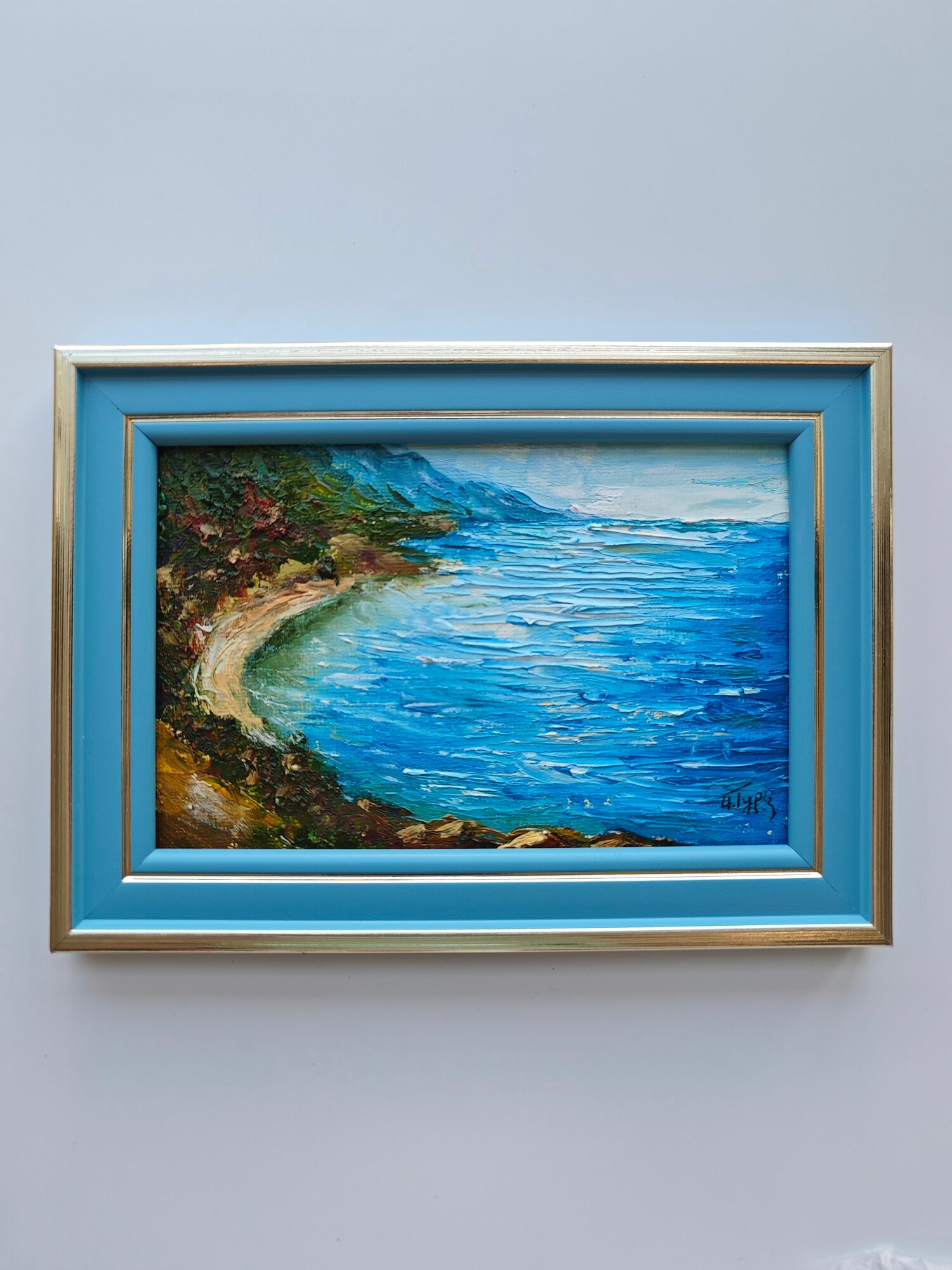 Мини картина маслом на холсте 10х15см