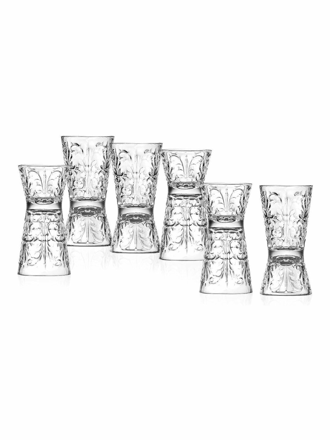 Набор рюмок двухсторонних RCR Cristalleria Italiana Tattoo Luxion 30/60мл, 6шт