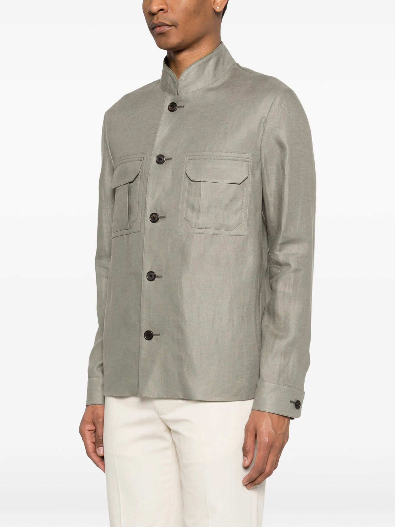 Куртка Corneliani Button flap-pocket jacket, размер 52, grey — фото 1