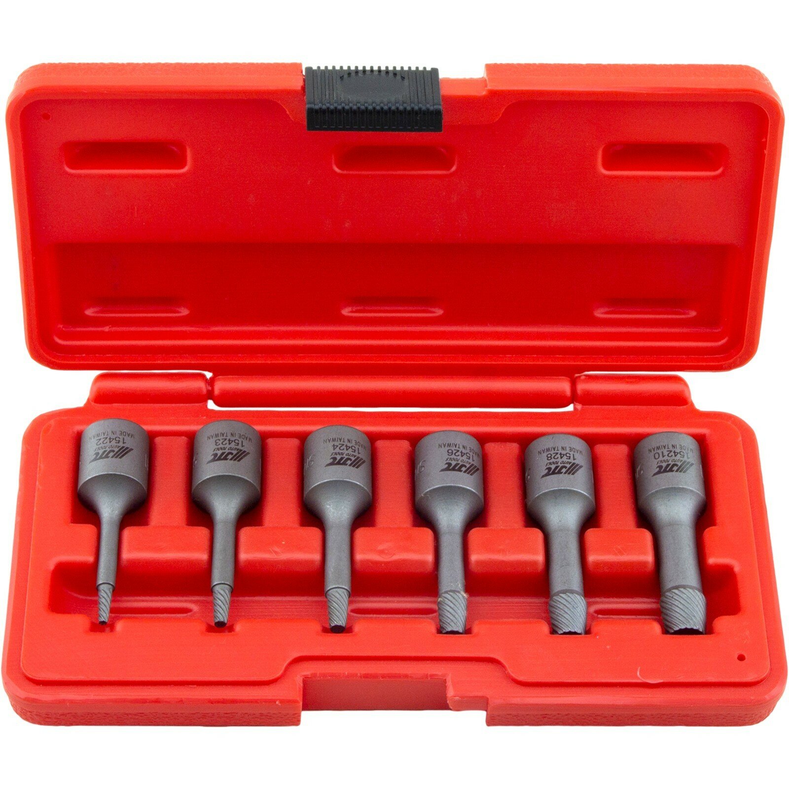 JTC-1542 Набор экстракторов 2-10мм для болтов с сорванной внутренней резьбой (в кейсе) 6пр.