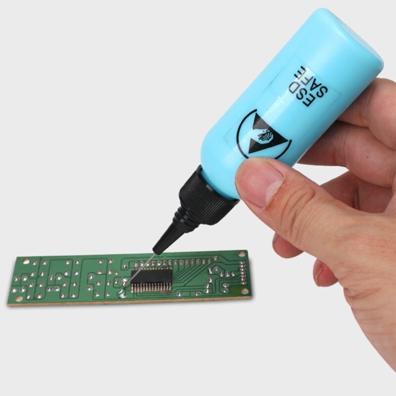 Бутылка растворителя для антистатической смазки 100 мл-желтый