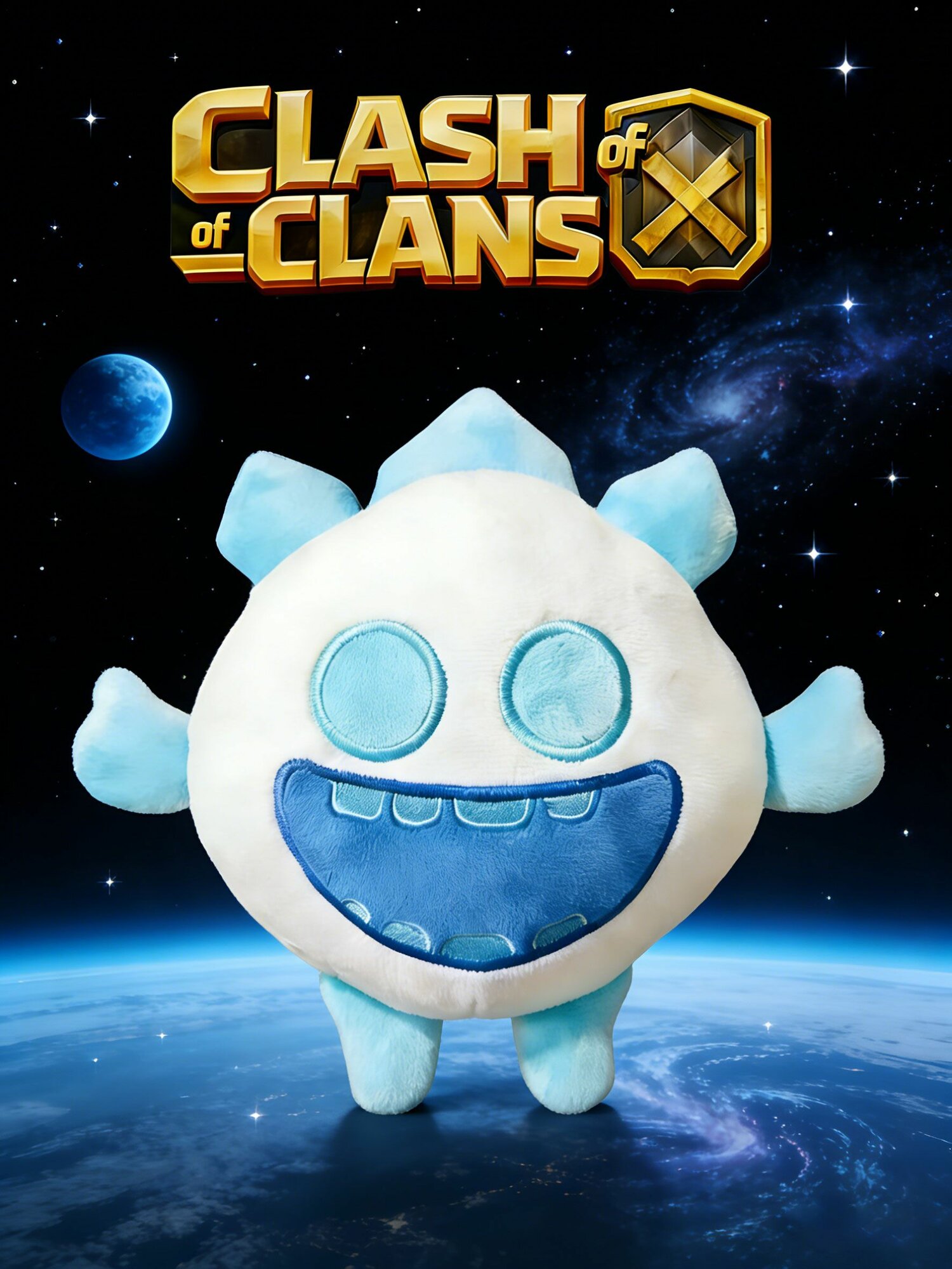 Мягкая игрушка Clash of Clans / Clash Royale: Ледяной дух (Ice Spirit), 9 см