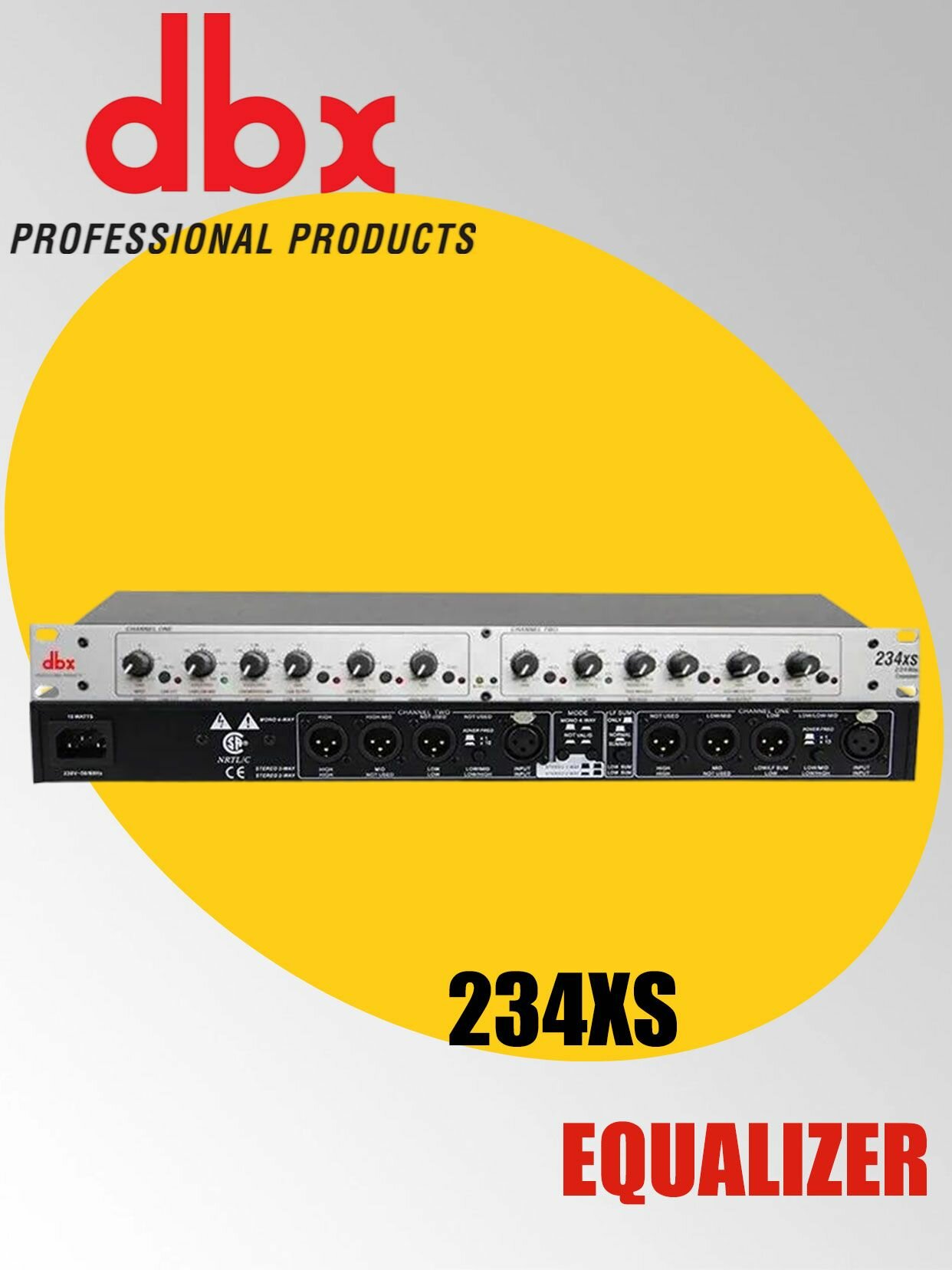 DBX 234XS Сабвуфер электронный кроссовер, 3-х частотный аудиопроцессор