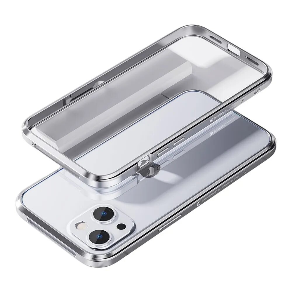 Металлический бампер для iPhone 13/13 Pro/13 Pro Max, Серебро