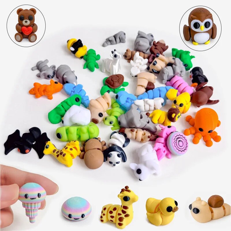 Мини-фигурки животных 3D, 50шт, цвет: Random style