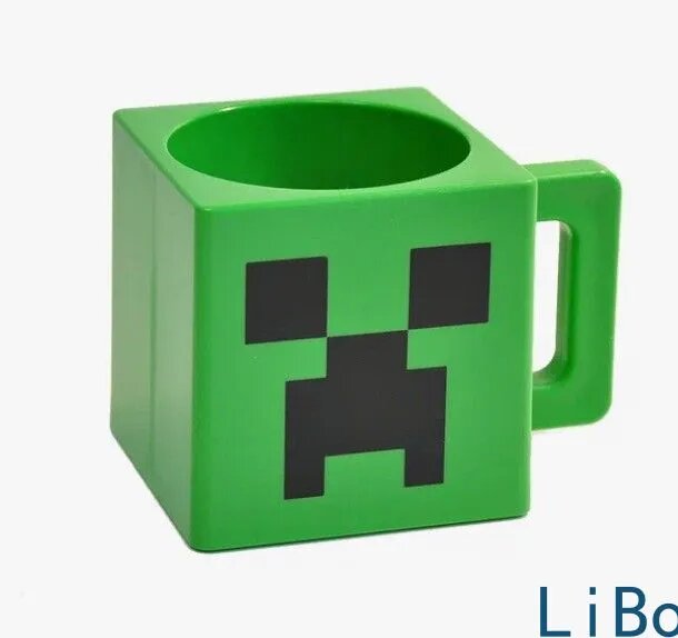 Кружка Minecraft Creeper 290 мл из полипропилена 1 шт для напитков зеленая