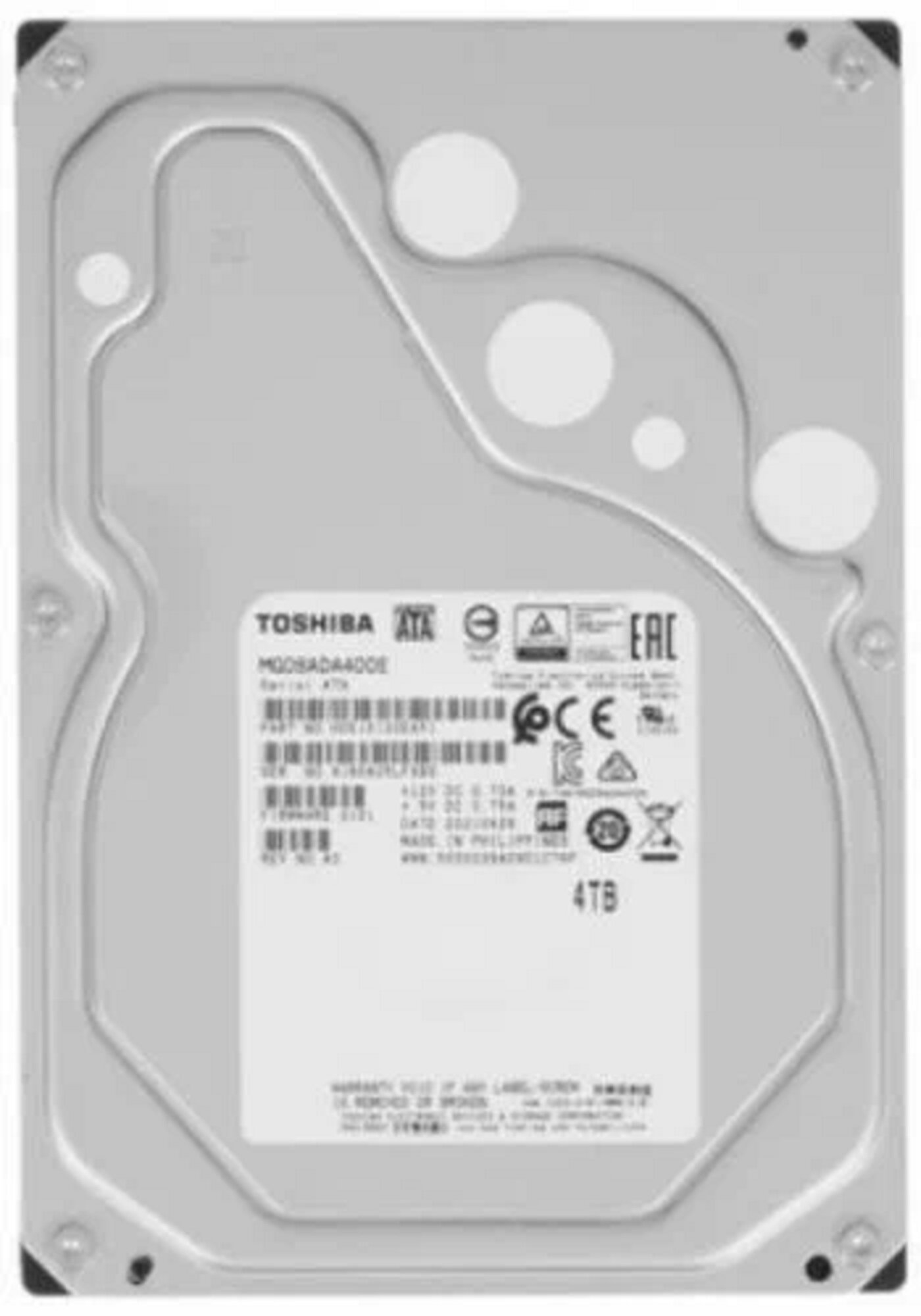 Жесткий диск 4TB SATA 6Gb/s Toshiba (KIOXIA) MG08ADA400E 3.5", 7200rpm, 256MB