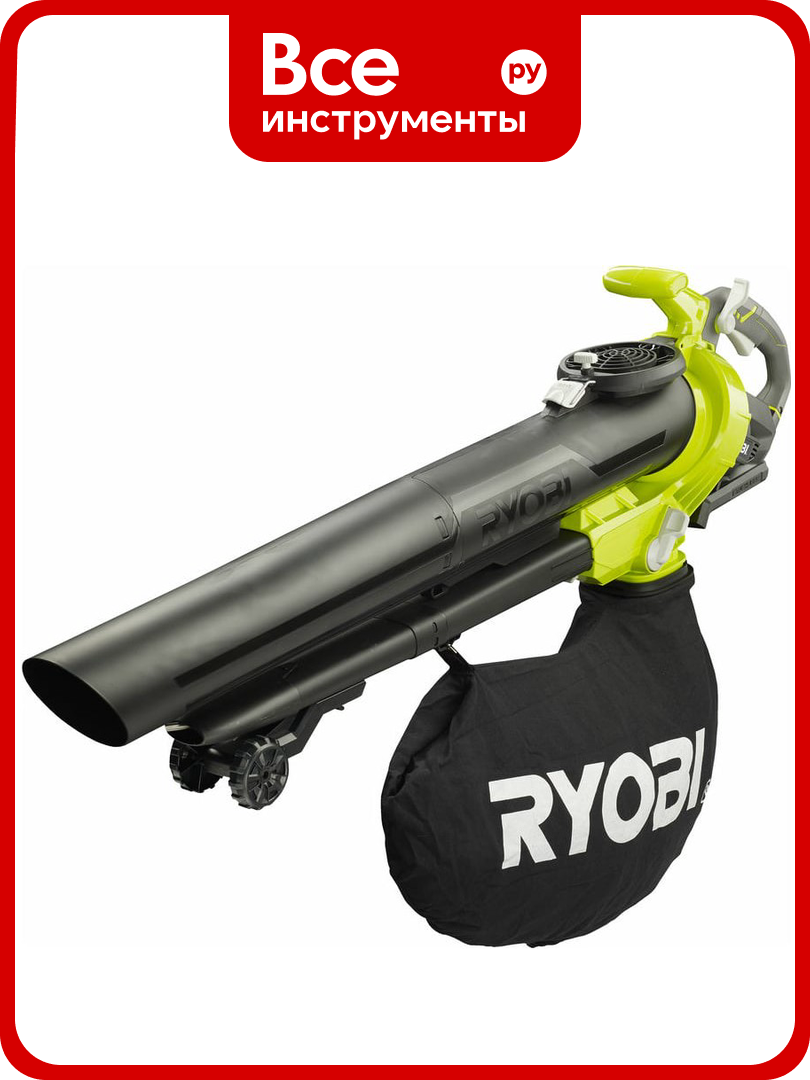 Аккумуляторный пылесос-воздуходувка Ryobi MAX POWER RBV36B, для измельчения листьев