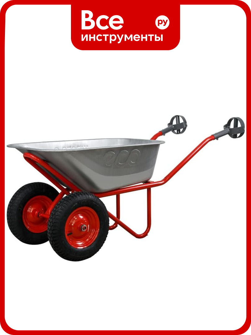 Тачка строительная ECO WB352-2 Comfort 130л, 350кг, 2 пневмоколеса 4.00-8 EC5310-1, для транспортировки материалов