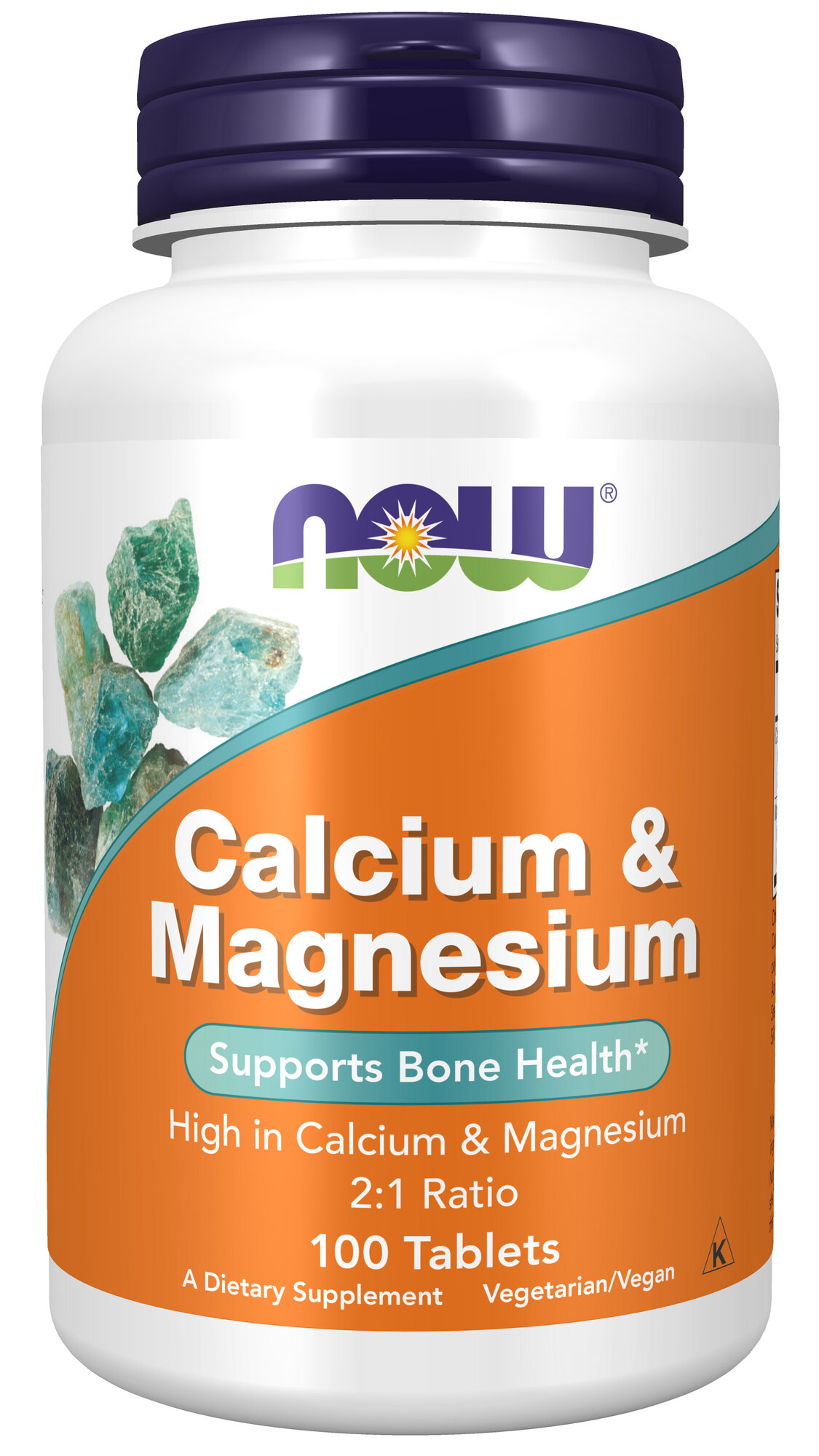 NOW Calcium & Magnesium 500/250 mg, Кальций + Магний, 100 таблеток, минералы для зубов и костей, для сосудов, для мышц, для нервной системы