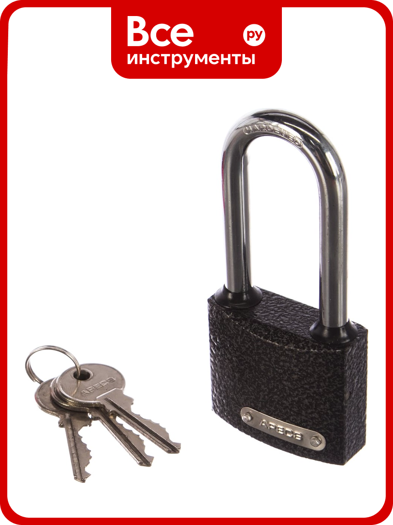 Замок, APECS, навесной APECS PD-01-50-L 15853 00015853, резиновыми, имеет