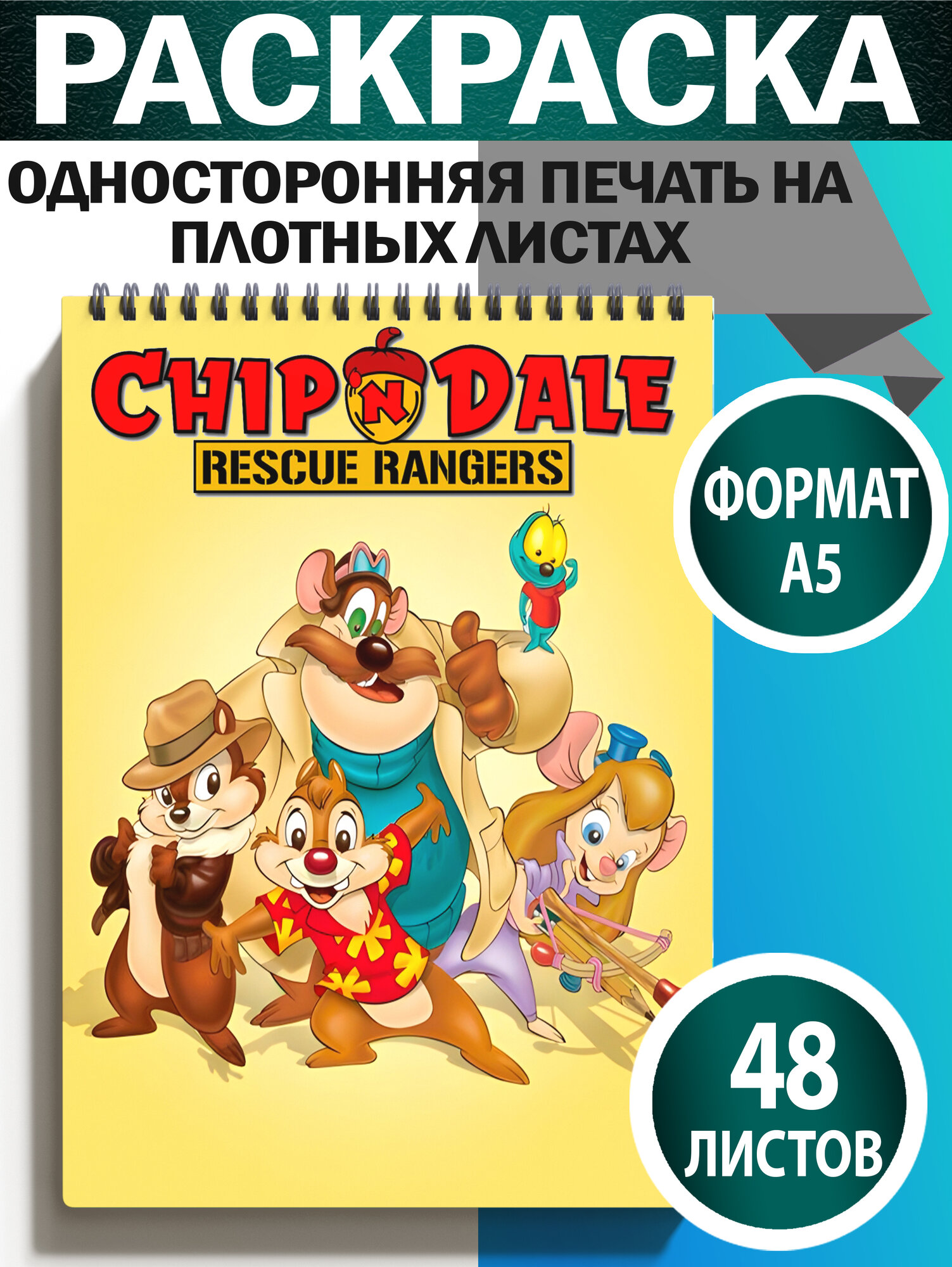 Раскраска Чип и Дейл