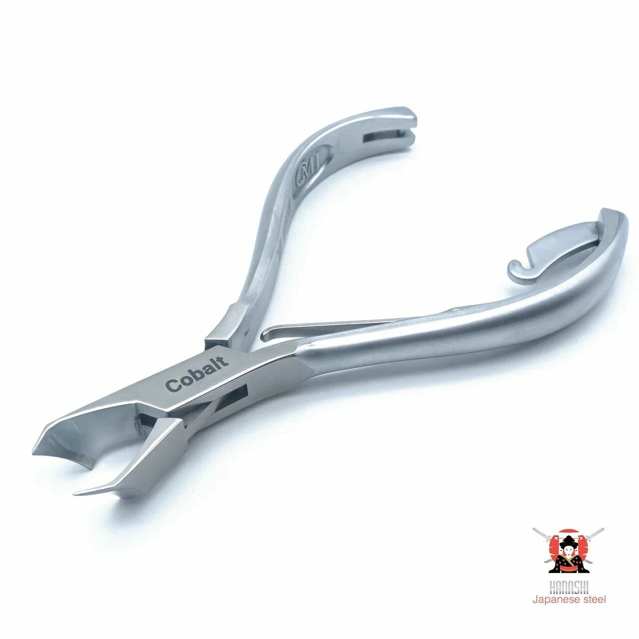 Hanashi Japanese Steel Кусачки для кутикулы Hanashi. Кусачки для педикюра с замком. Cobalt-сталь. Матовые, 14мм