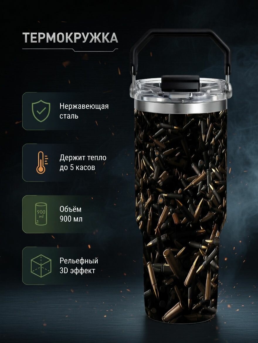 Термокружка 3D Гильзы