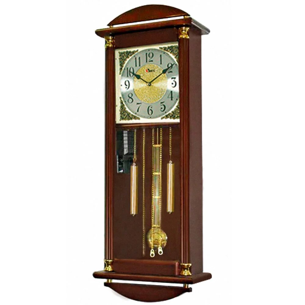 Настенные часы Sinix "Chime Wall Clocks" 2067, МДФ, дерево, кварцевый механизм, бой, 89 см
