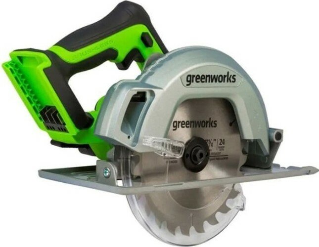 Пила циркулярная аккумуляторная GREENWORKS GD24CS 24V, АКБ 5Ач и ЗУ 1500907CUG