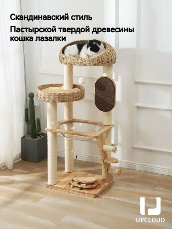 Каркас для скалолазания UPCLOUD, из массива дерева, бежевый, 40х50х131см