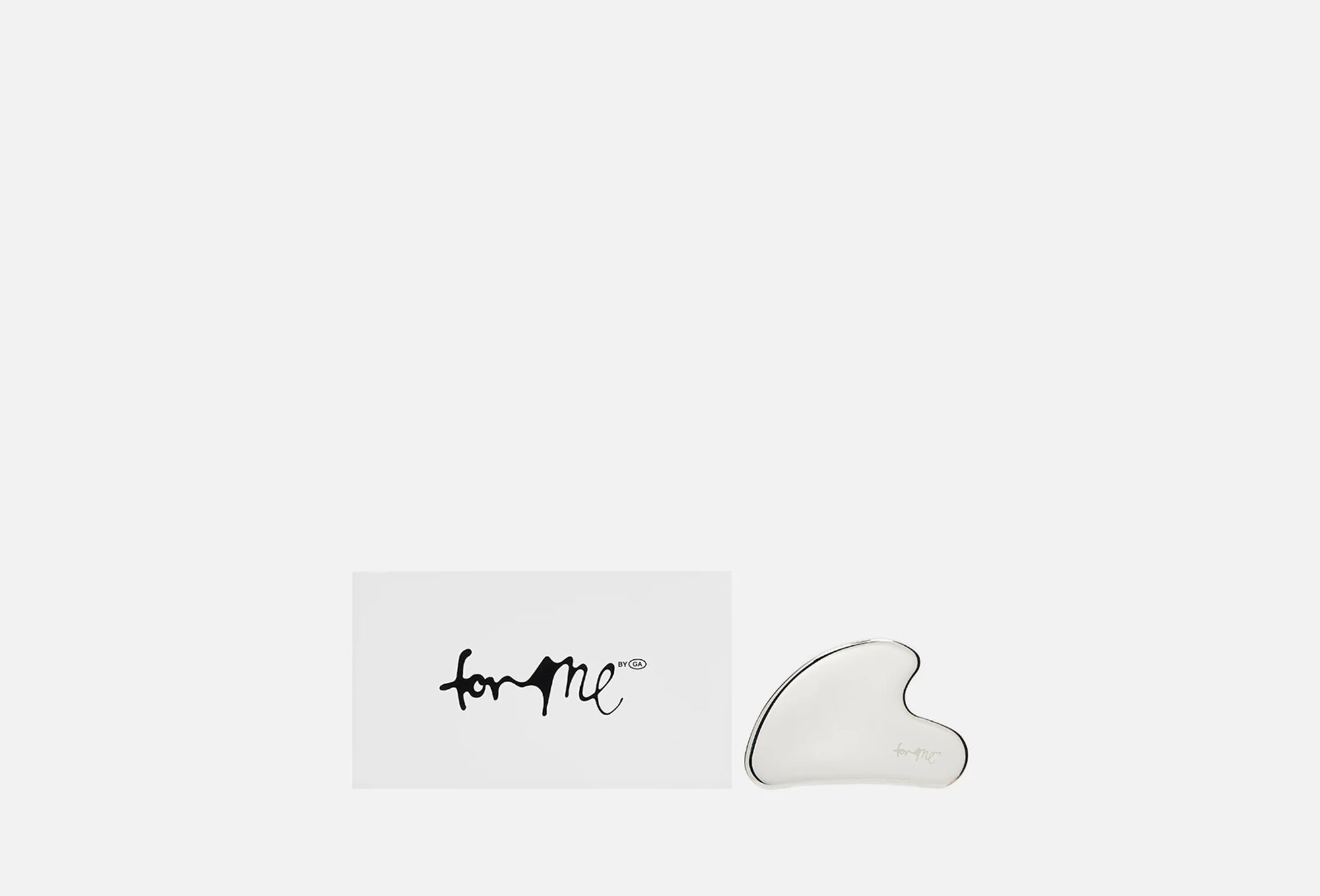 Массажер гуаша для лица и тела FOR ME by gold apple Steel gua sha, 1 шт