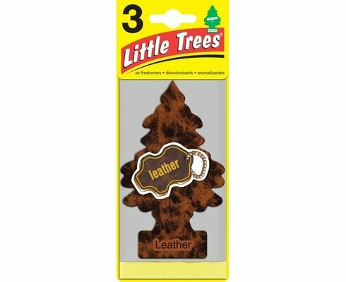 Освежитель (ароматизатор) подвесной картон Car Freshener елочка Leather Кожа (144)