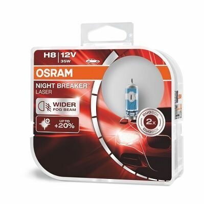 Лампа 12V H8 35W +150% PGJ19-1 OSRAM NIGHT BREAKER LASER 64212NL-HCB