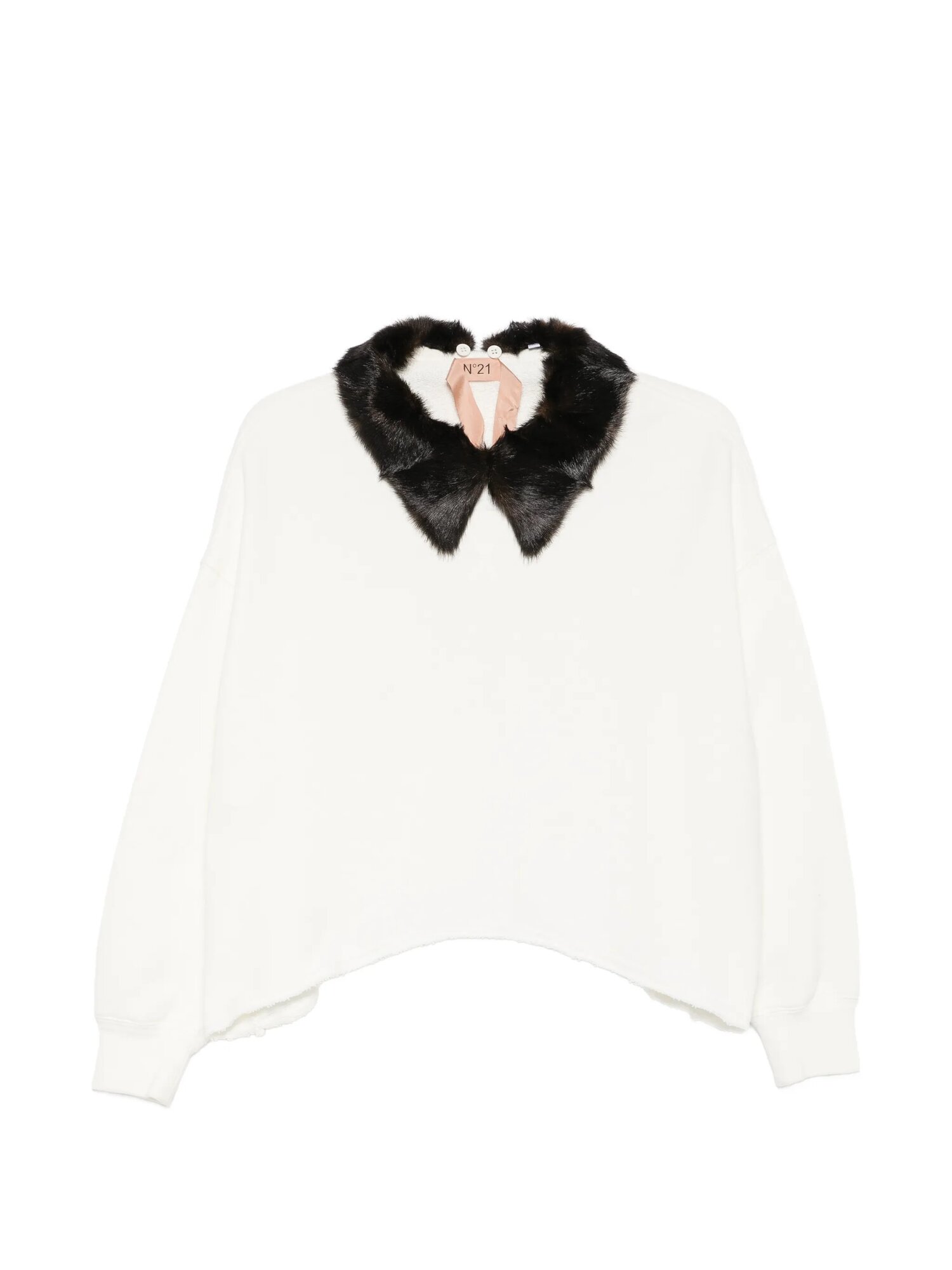 Свитер Faux-fur collar sweater