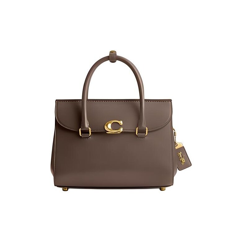 Сумка Coach, фактура матовая, коричневый — фото 1