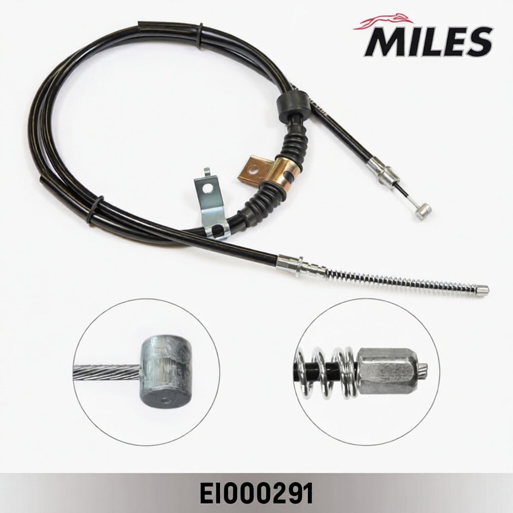 Трос стояночного тормоза левый MITSUBISHI LANCER 08- EI000291 Miles арт. EI000291