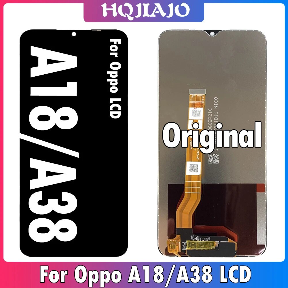 Оригинальный дисплей 6,56 'для Oppo A18 LCD CPH2591, сенсорная панель, дигитайзер для Oppo A38 LCD