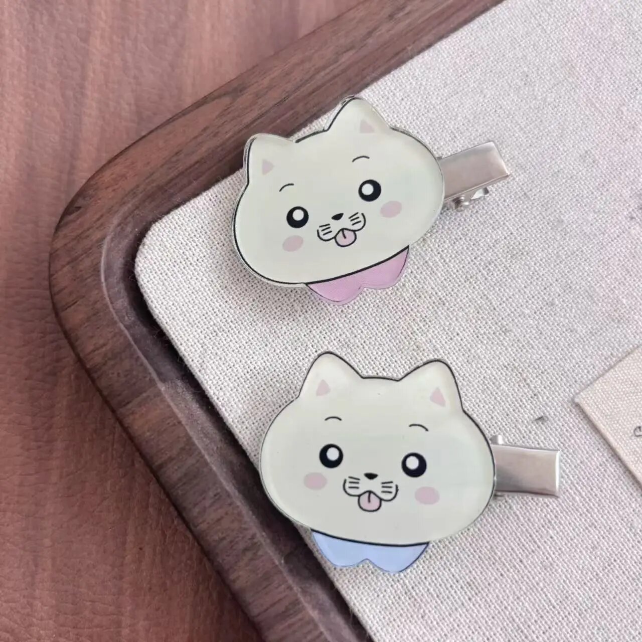 Заколки для волос Аниме котята, 2 шт, Цвет: 2 PCS