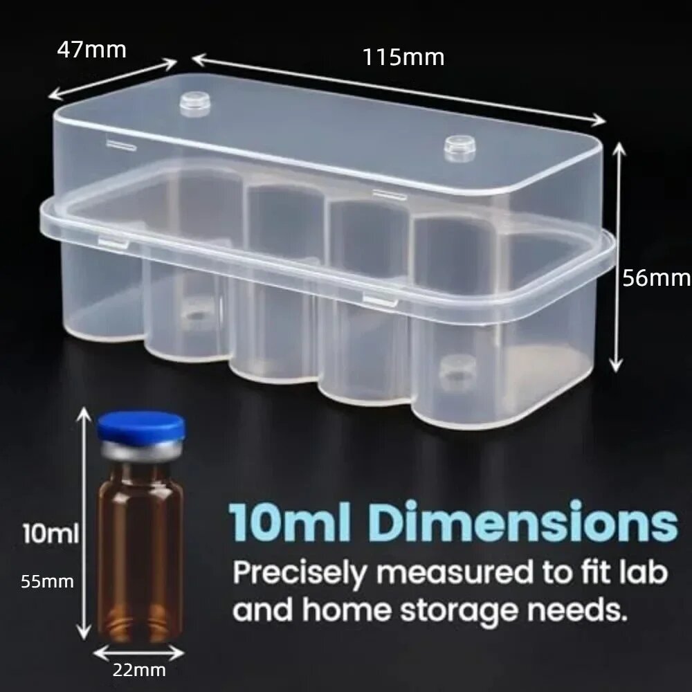 Прозрачный ящик для хранения 10 мл, 10 слотов