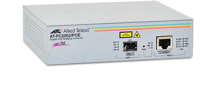 Медиаконвертер Allied Telesis AT-PC2002POE 10/100/1000T POE to SFP (100FX or 1000SX)