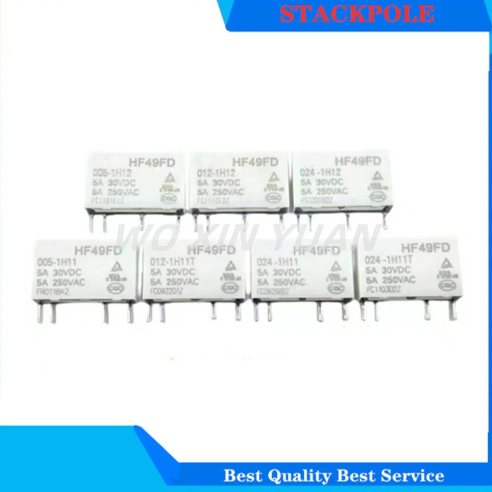 STACKPOLE Миниатюрное реле HF49FD 5 шт HF49FD-012-1H12